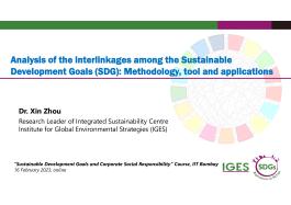 Analysis of the interlinkages among the Sustainable Development Goals (SDG): Methodology, tool ...